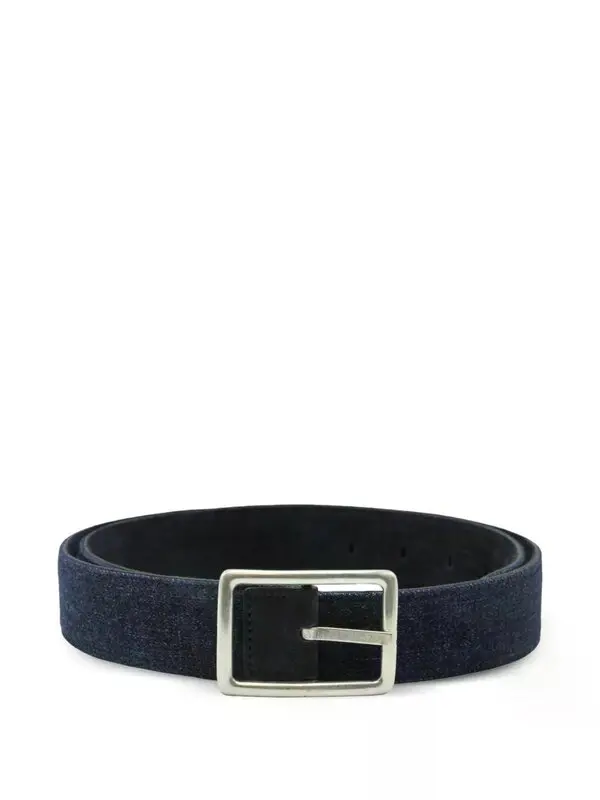 MOORER Square Buckle Belt - Blue