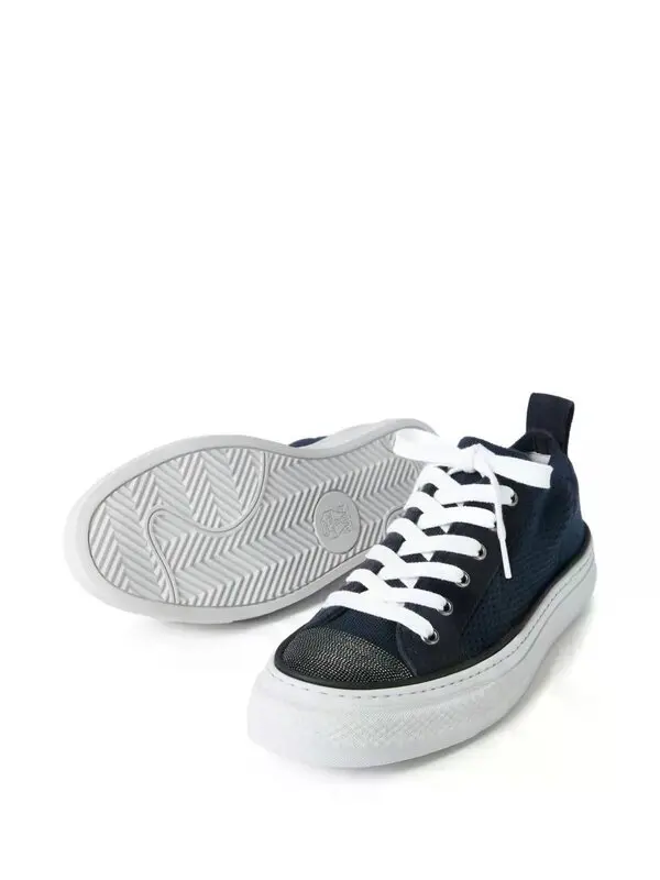 Brunello Cucinelli Knitted Sneakers - Blue