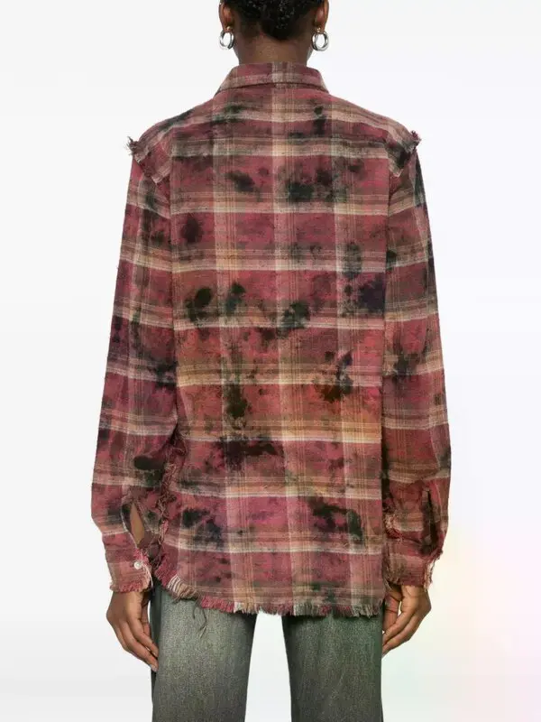 R13 Long-sleeve Plaid Shirt - Red