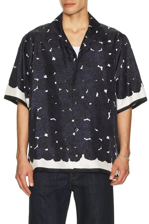 Givenchy Bowling Shirt In Navy