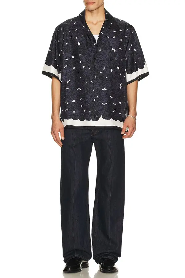 Givenchy Bowling Shirt In Navy