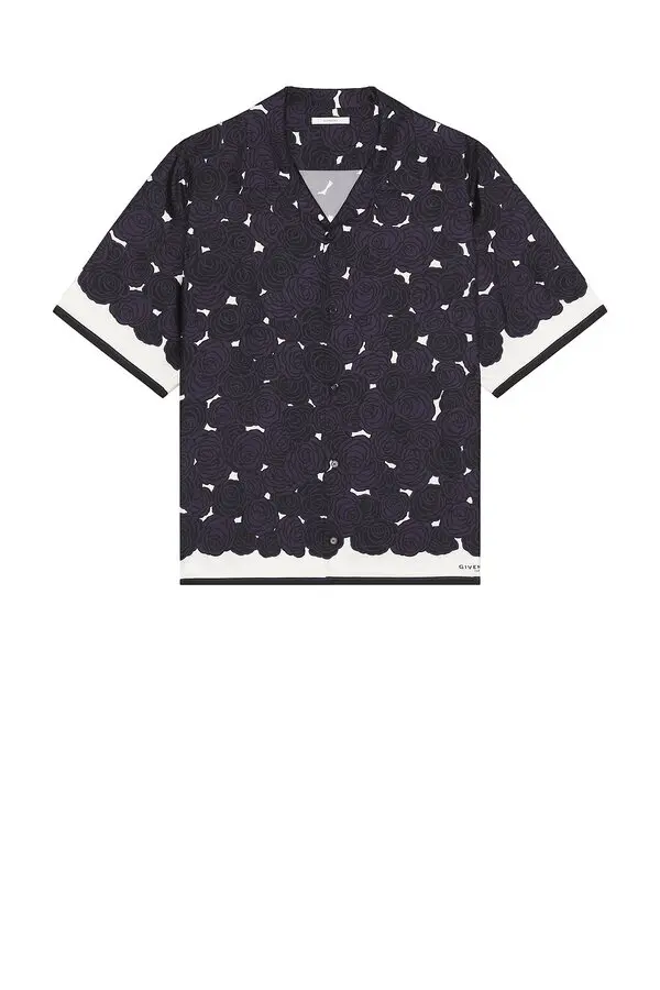 Givenchy Bowling Shirt In Navy