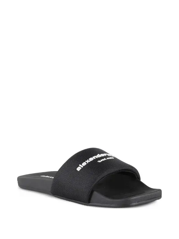 Alexander Wang Logo-embossed Pool Slides