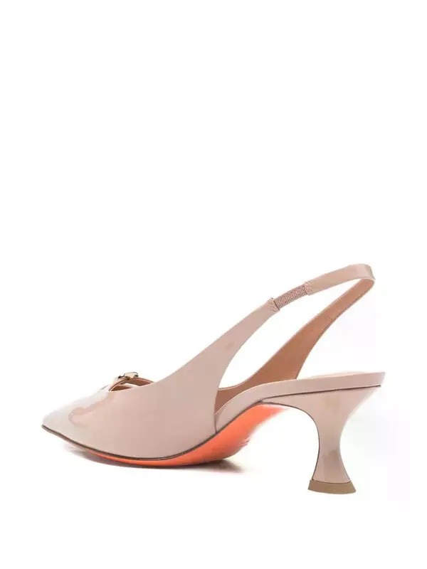 Santoni Point-toe Slingback Pumps