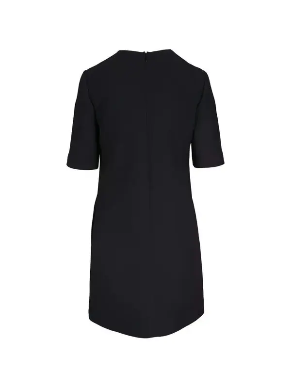 Valentino Garavani Crepe V-neck Mini Dress - Black