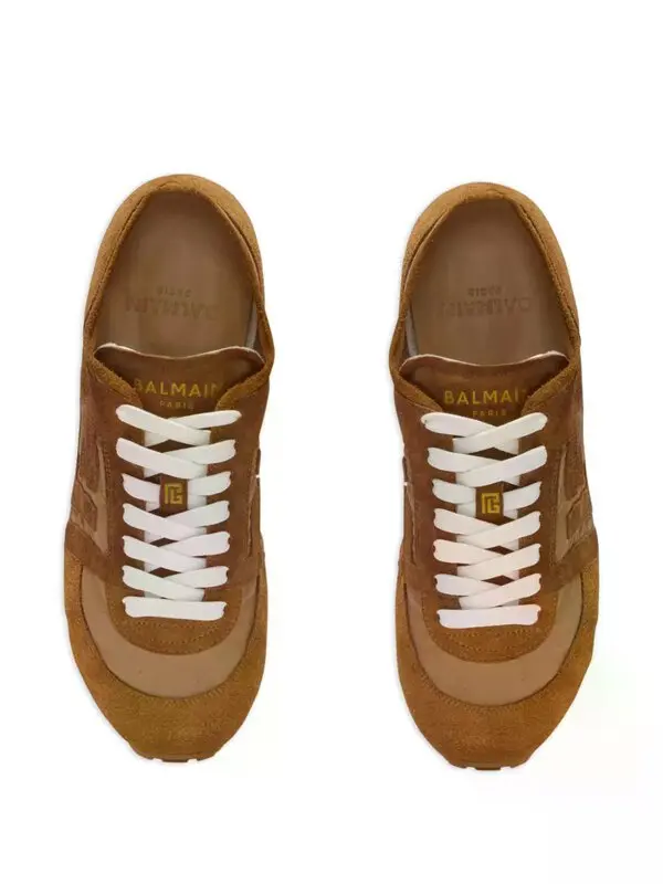 Balmain Racer Suede And Nylon Trainers