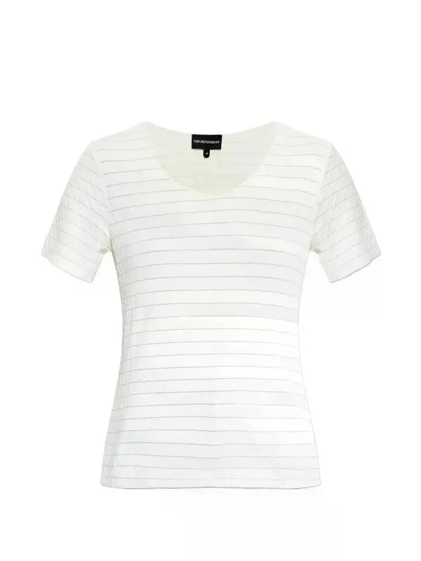Emporio Armani Striped T-shirt - Neutrals