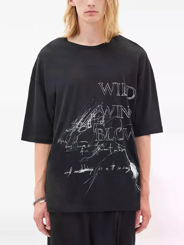 ANN DEMEULEMEESTER Dieter Slogan-print T-shirt