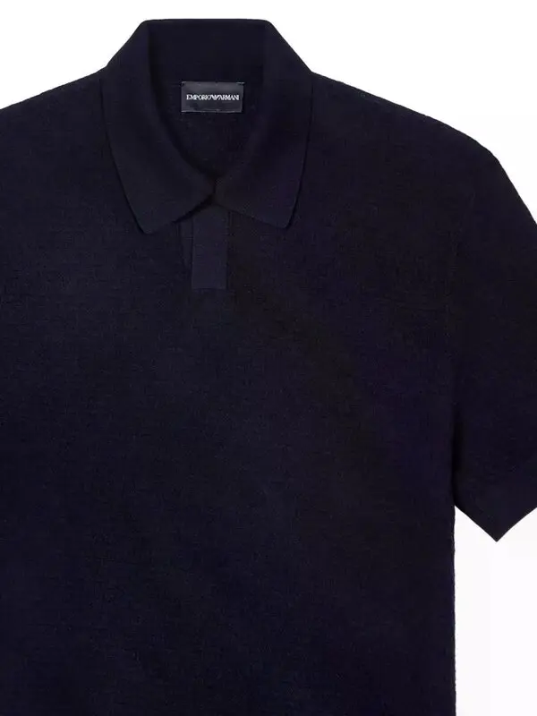 Emporio Armani Textured Polo Pullover