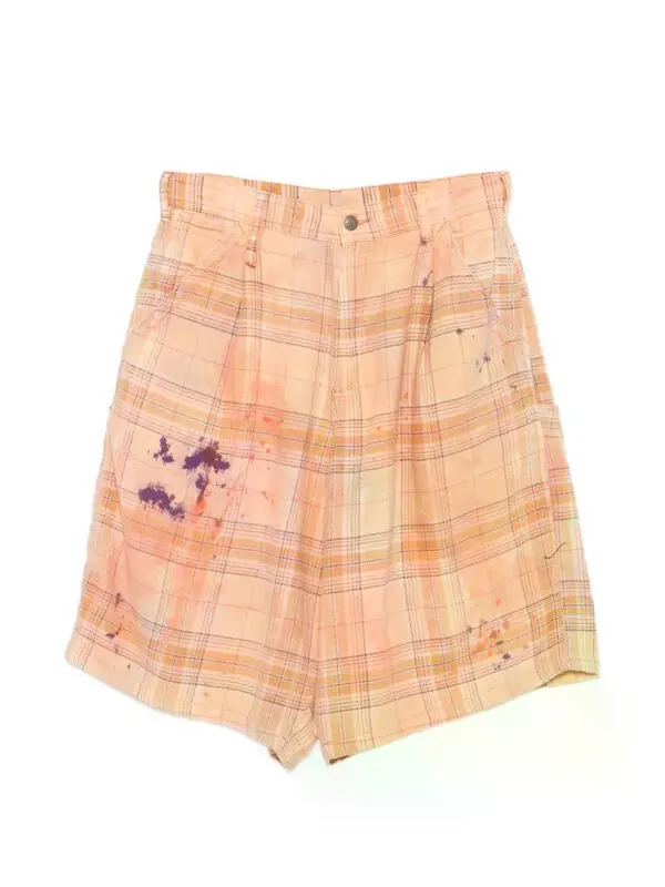 R13 Jesse Plaid Carpenter Shorts