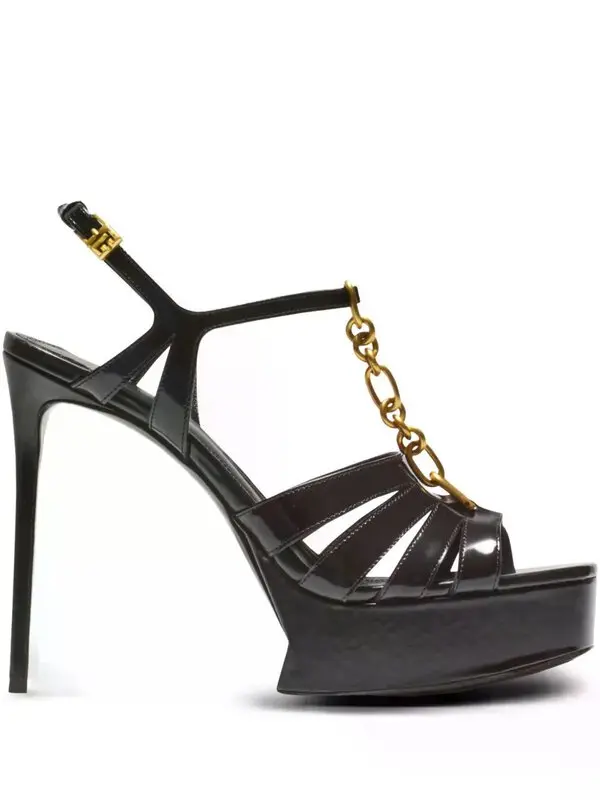 Balmain Platform Stiletto Sandals - Black