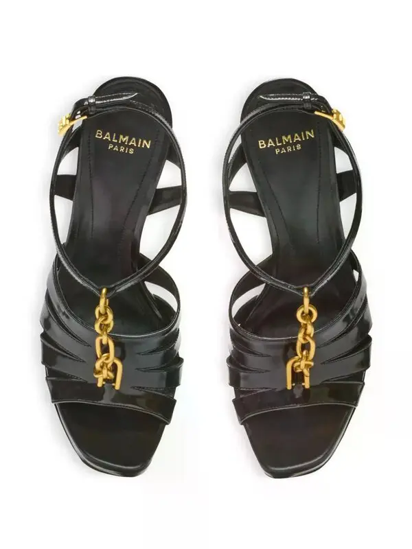 Balmain Platform Stiletto Sandals - Black