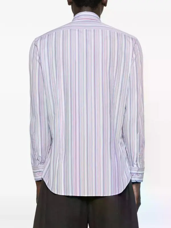 Etro Striped Embroidered-logo Shirt