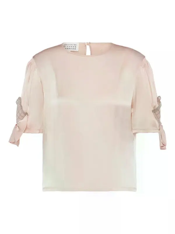 MAISON MARGIELA Tie-sleeve Lace Top