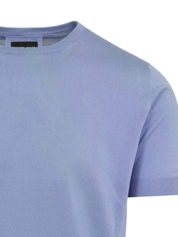 Giorgio Armani Silk Crewneck T-shirt - Blue