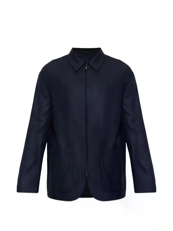 Giorgio Armani Herringbone Shirt Jacket
