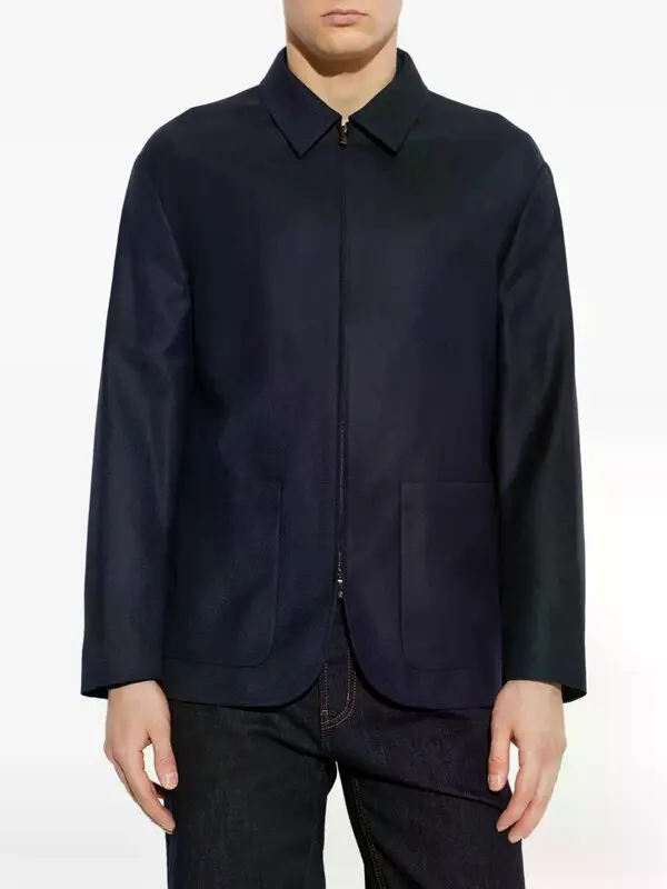 Giorgio Armani Herringbone Shirt Jacket