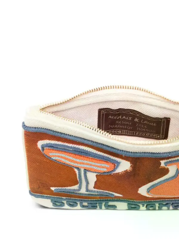 ALEMAIS X Laurence Leenaert Soleil D´amour Zip Pouch - Brown