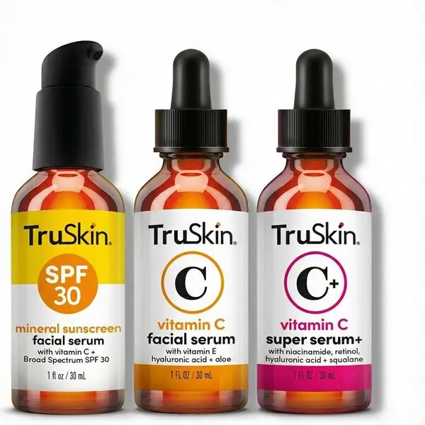 TRUSKIN Daily C Essentials: Vitamin C Serum + Vitamin C Super Serum + Spf 30 Sunscreen Serum - One-color