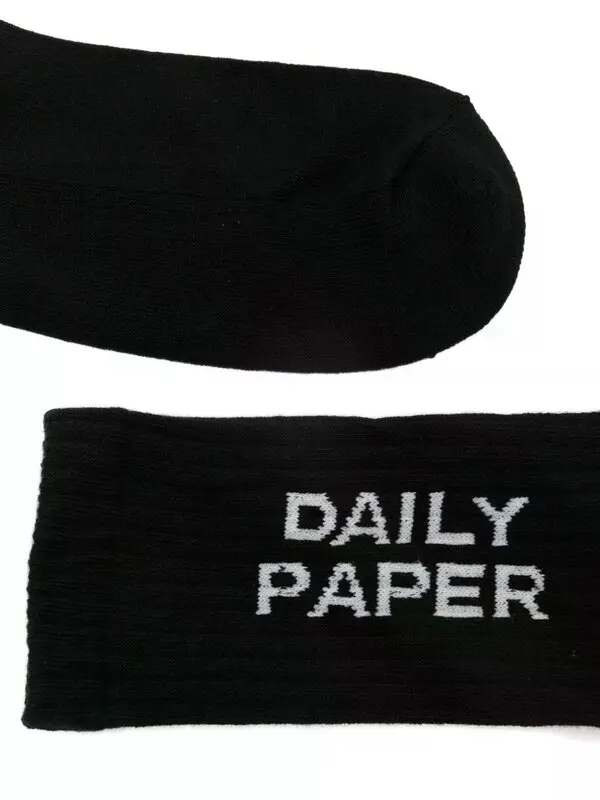 DAILY PAPER Logo-print Socks - Black