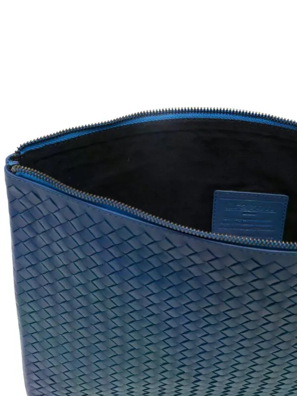 Dragon Diffusion Woven Zip Clutch - Blue