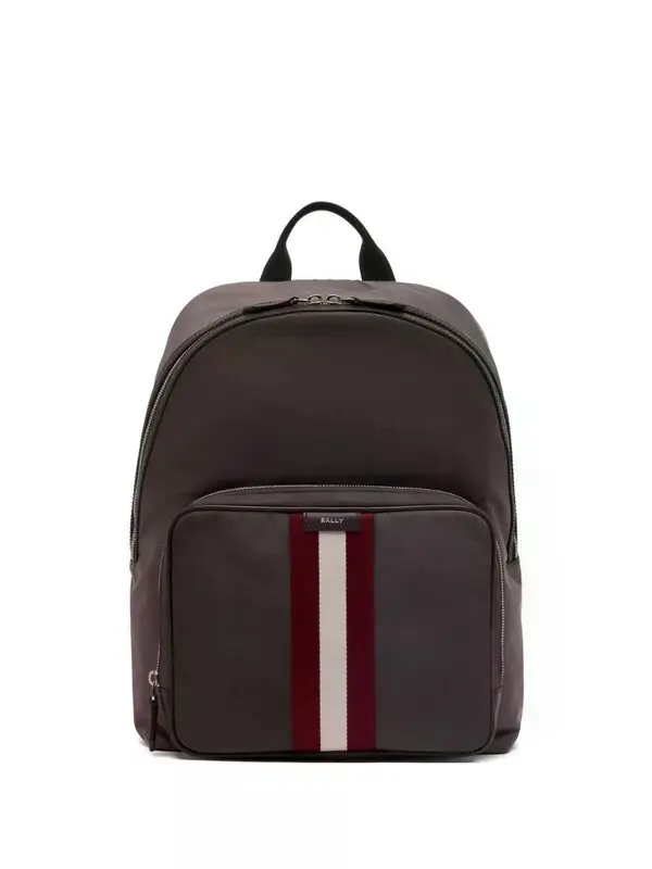 Bally Stripe-detail Backpack - Brown