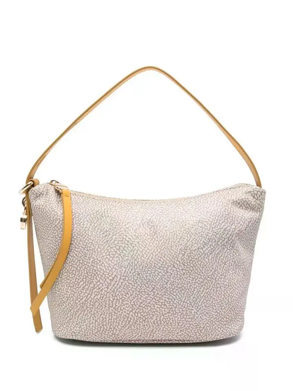 Borbonese Patterned Zipped Tote - Neutrals