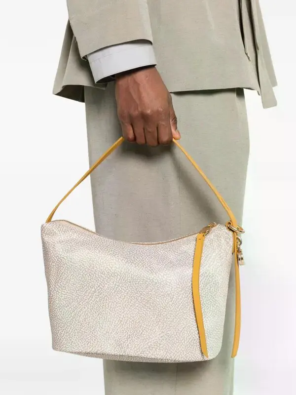 Borbonese Patterned Zipped Tote - Neutrals