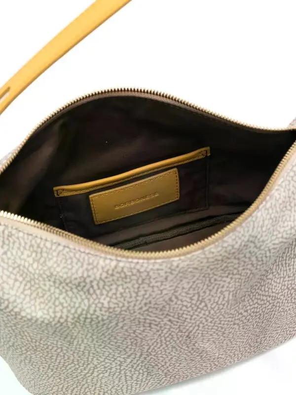 Borbonese Patterned Zipped Tote - Neutrals