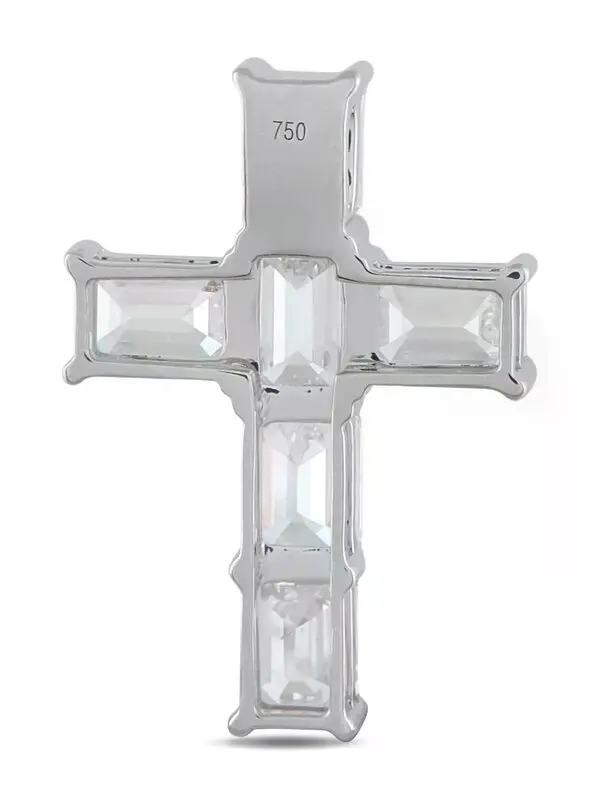 LB EXCLUSIVE Emerald-cut Diamond Cross Pendant