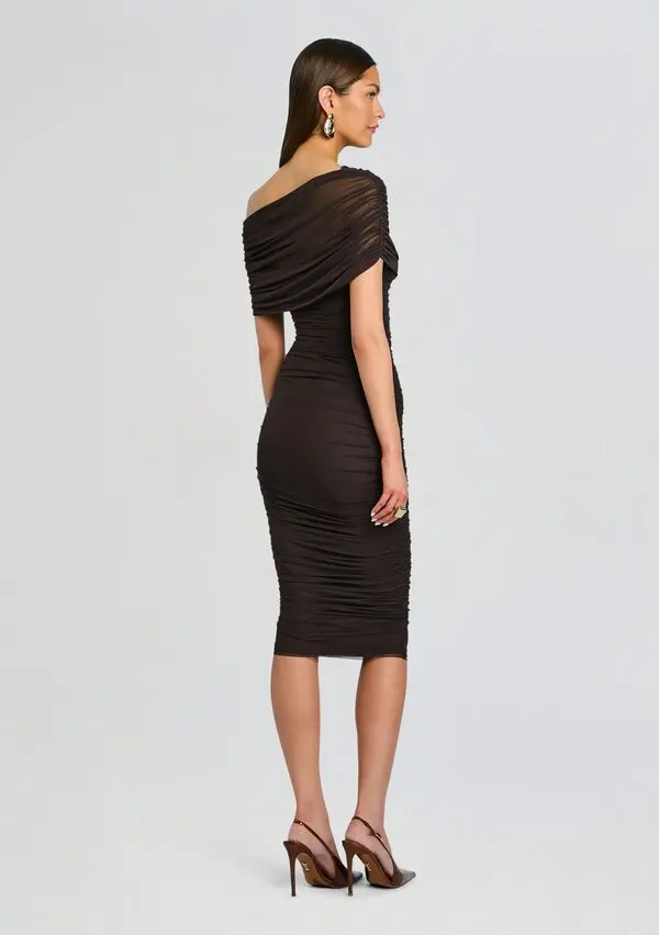 SEROYA Nyssa Mesh Midi Dress