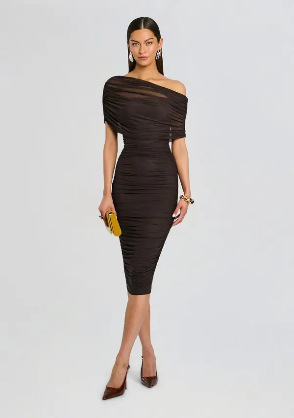 SEROYA Nyssa Mesh Midi Dress