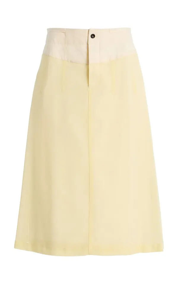 Bottega Veneta Cotton Gauze A-line Midi Skirt