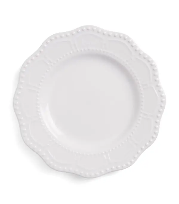 Harrods Stoneware Brompton Side Plate - White