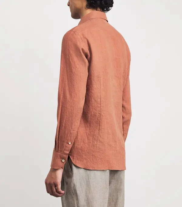 100HANDS Brushed Linen Shirt - Brown