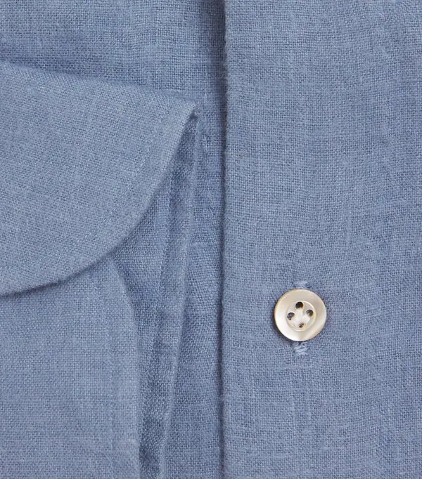 100HANDS Brushed Linen Shirt - Blue