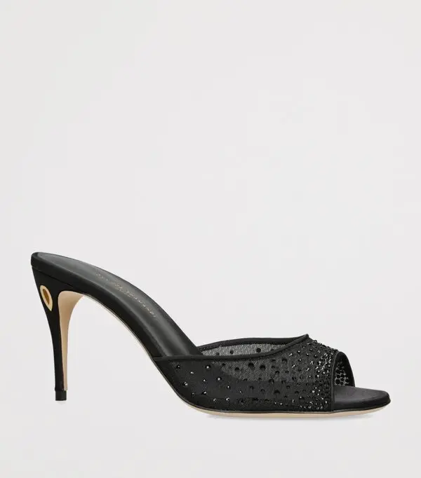Jennifer Chamandi Embellished Guido Mules - Black