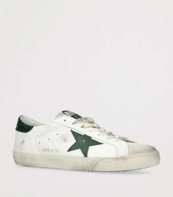 GOLDEN GOOSE Leather Super-star Sneakers - Green