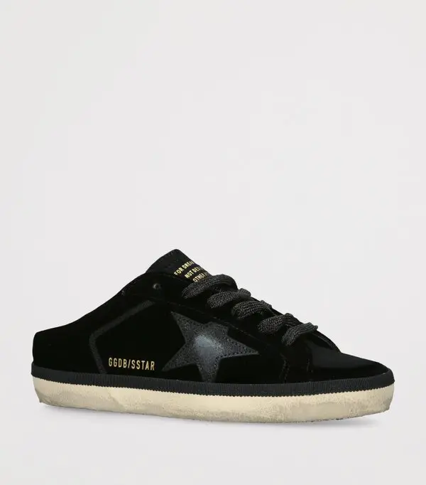 GOLDEN GOOSE Velvet Super-star Sabot Sneakers - Black