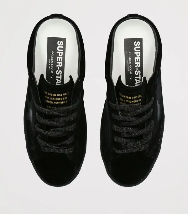 GOLDEN GOOSE Velvet Super-star Sabot Sneakers - Black