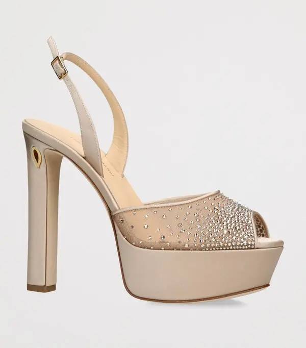 Jennifer Chamandi Embellished Antonio Slingback Sandals 130