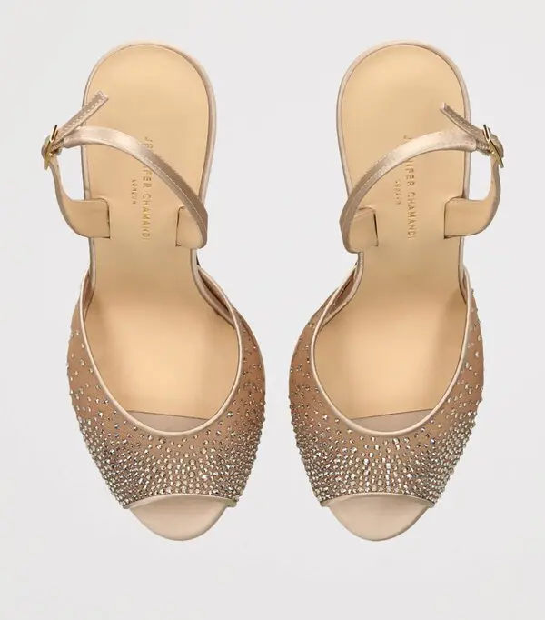 Jennifer Chamandi Embellished Antonio Slingback Sandals 130