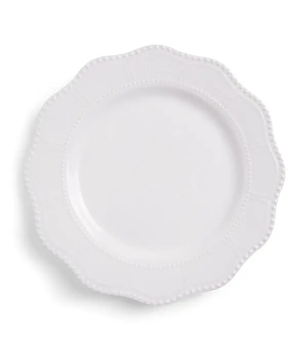 Harrods Stoneware Brompton Dinner Plate - White