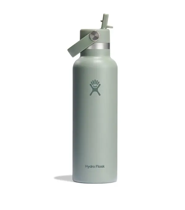 HYDRO FLASK Standard Mouth Bottle With Flex Straw Cap - Green