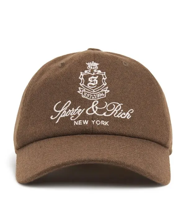 SPORTY & RICH Vendome Cap - Brown