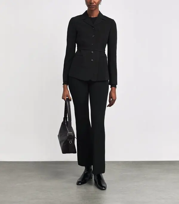 Theory Knitted Crepe Kick Trousers