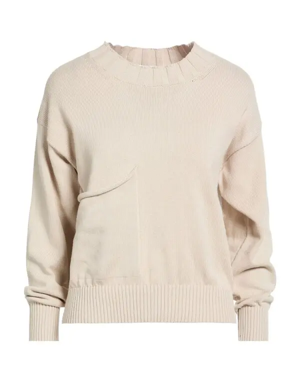 Alpha Studio Cotton Knit Sweater - Beige