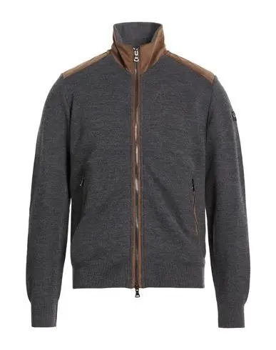 Paul & Shark Virgin Wool Two-tone Cardigan - Grey