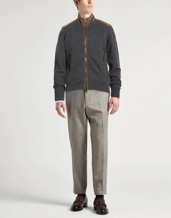 Paul & Shark Virgin Wool Two-tone Cardigan - Grey