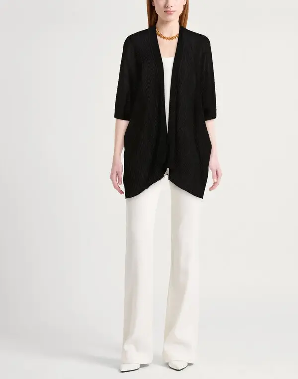 Alpha Studio Ribbed Knit Cardigan - Black
